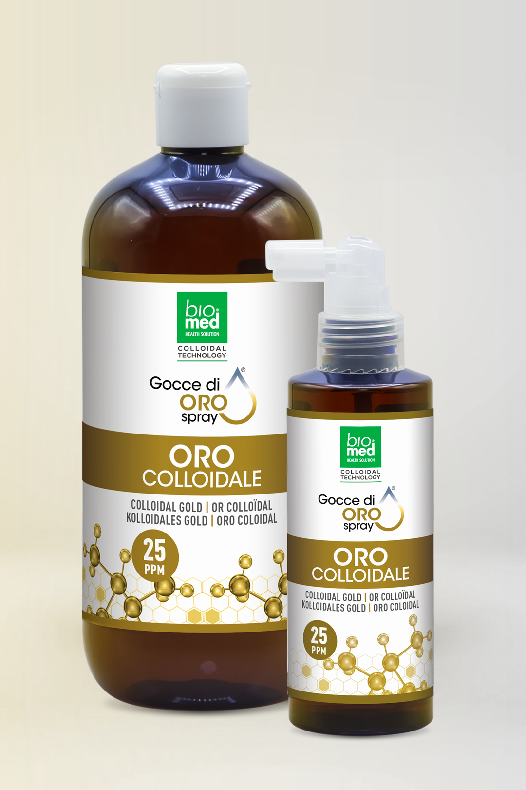 Oro coloidal spray sublingual Biomed 25 ppm – 150/500 ml | Biomed ...