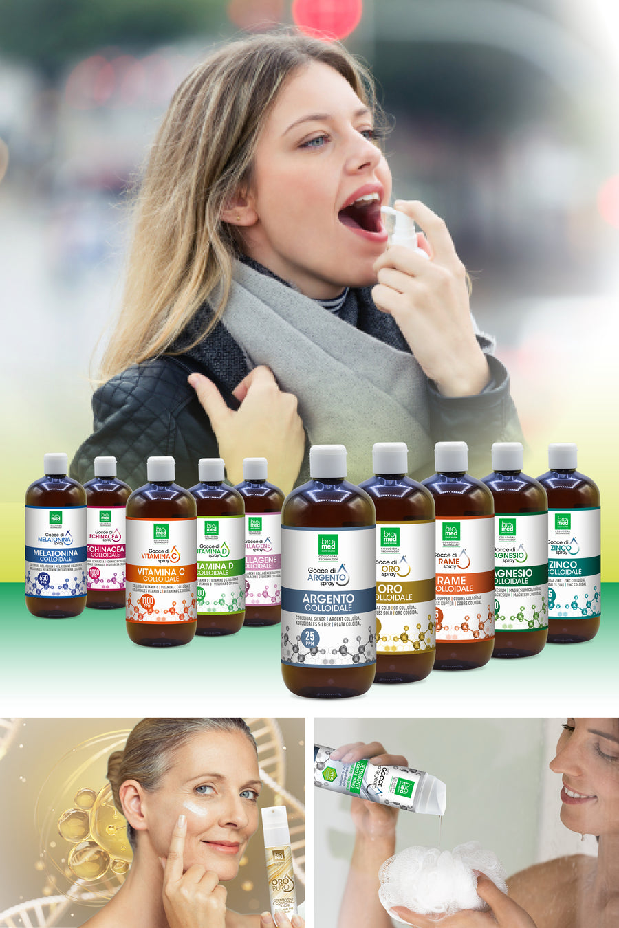 Innovativi Integratori colloidali Spray e Cosmetica Biomed